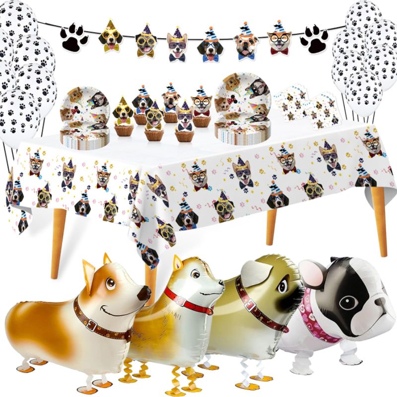 Dog Birthday Party Supplies – Dog Themed Decorations for Puppy Birthday ...