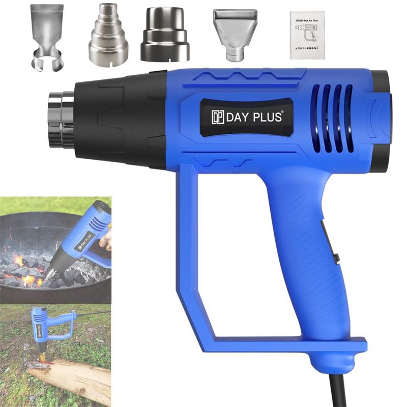 Heat Gun, 2000W Professional Hot Air Gun Variable Temperature Control ...