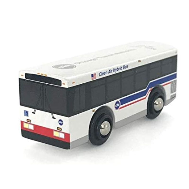 Munipals MP03-2101 CTA New Flyer Hybrid Bus Wooden Train Car - EveryMarket