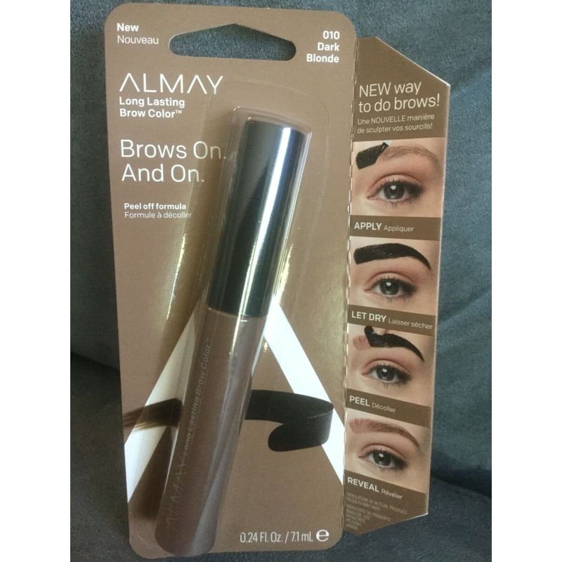 ALMAY THE BROW LIVES ON #010 DARK BLONDE PEEL OFF FORMULA BROW COLOR 0. ...