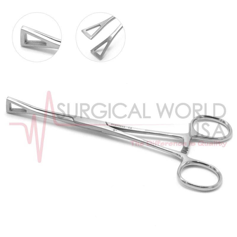 Pennington Forceps 6" Standard Triangular Surgical Grade Body Pirecing ...