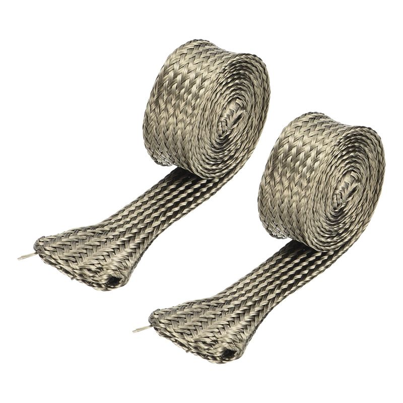 sourcing map 2 Pcs Heat Shield Sleeve, 0.4" ID 3 Feet Heat Sleeve ...