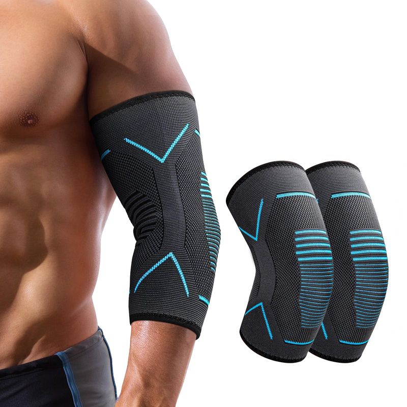 Molsdon Elbow Support for Men Women, 2 Pack Elbow Brace Compression ...
