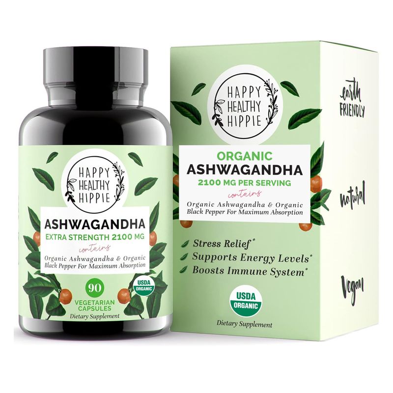 Organic Ashwagandha Capsules 2100mg – Stress Relief Supplement – Extra ...