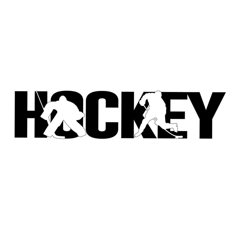 Room Wall Decor - Hockey Player Sign Vinyl Decal Stickers for Bedrooms ...