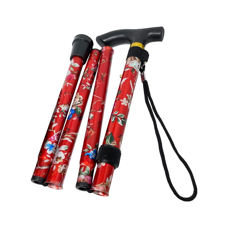 Walking Stick Easy Adjustable Height Folding Extendable Walking Cane ...