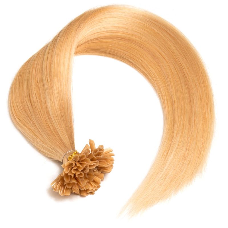 Blonde Bonding Extensions Made of 100% Remy Real Hair, 25, 0.5 g, 50 cm ...