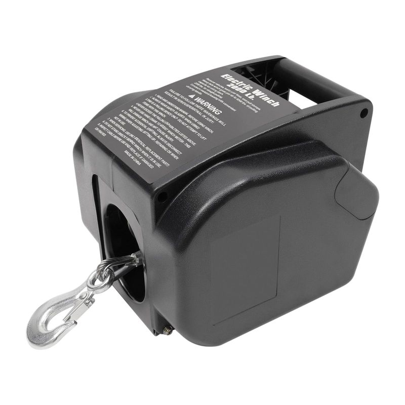 Electric Boat Winch with Wired Remote Control, Reversible Electric ...