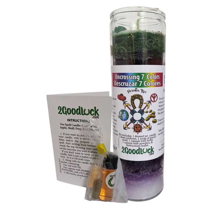 Uncrossing 7 Colors Dressed Candle Kit - Descruzar 7 Colores - Online ...