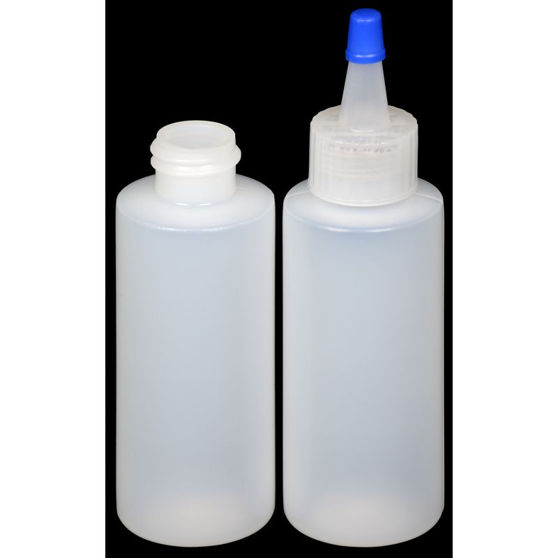 Plastic Spout Lid Dropper/Applicator Bottle w/Blue Overcap, 2-oz., 6 ...