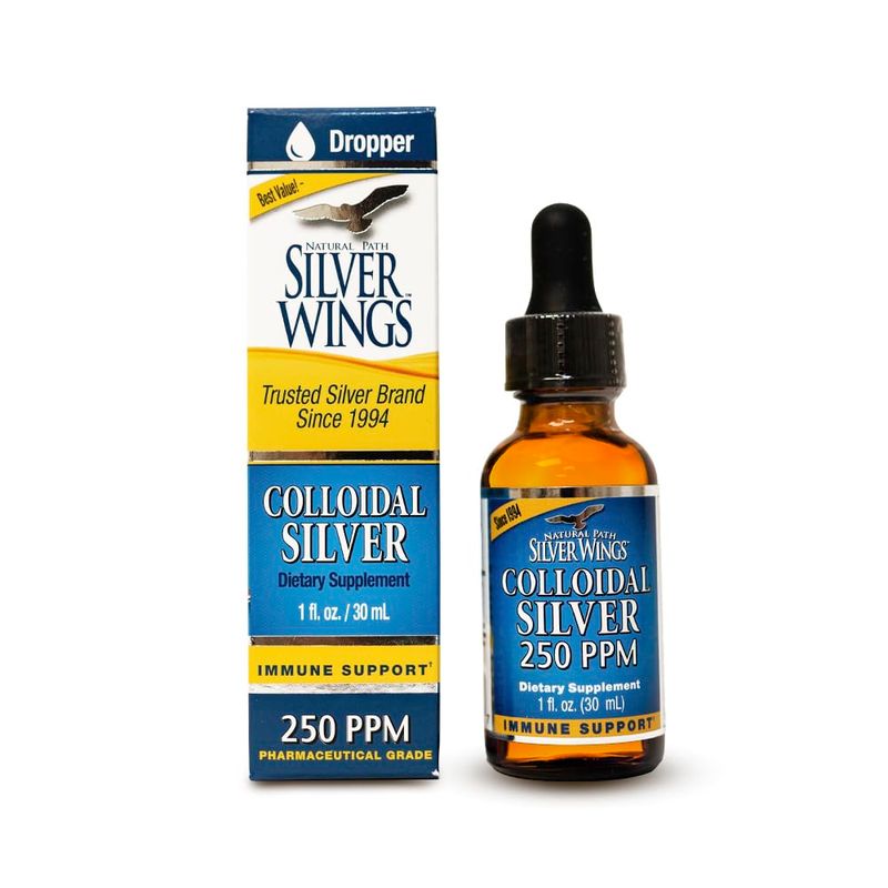 Natural Path Silver Wings Colloidal Silver Mineral Supplement, 250 Ppm ...