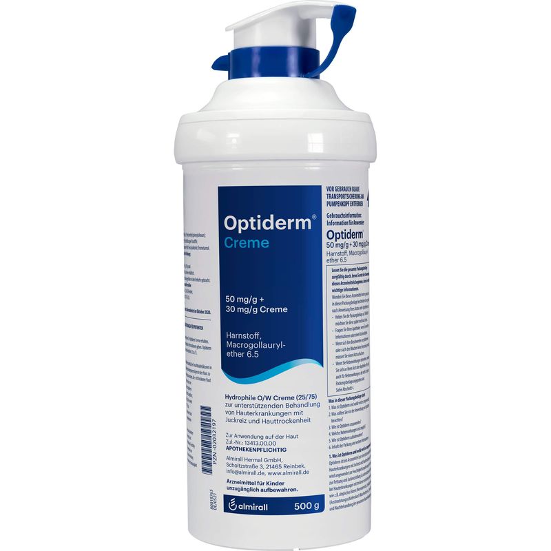 Optiderm 50 mg/g + 30 mg/g Creme, 500 g Creme - Online Marketplace ...