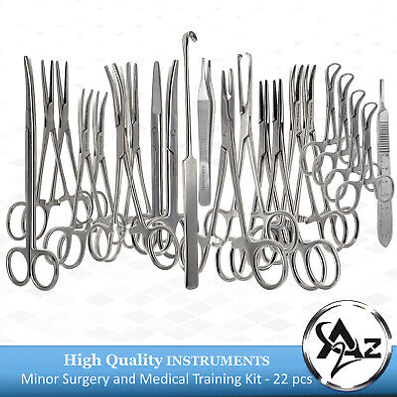 NEW 22pc Feline Spay Pack Kit Basic Surgery Instruments Stainless CE ...