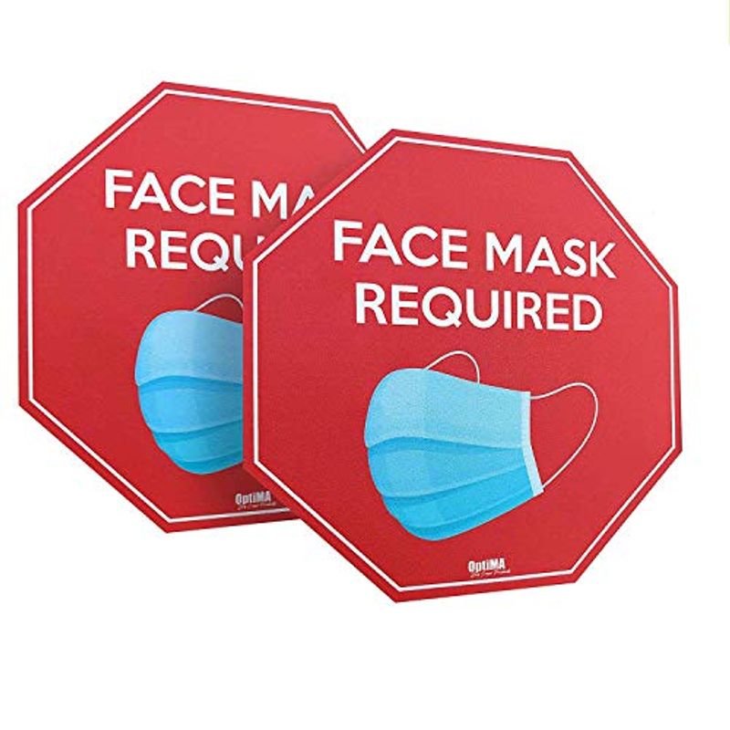 Face Mask Required Sign, Peel & Stick Vinyl 6" x 6" Wall or Floor ...