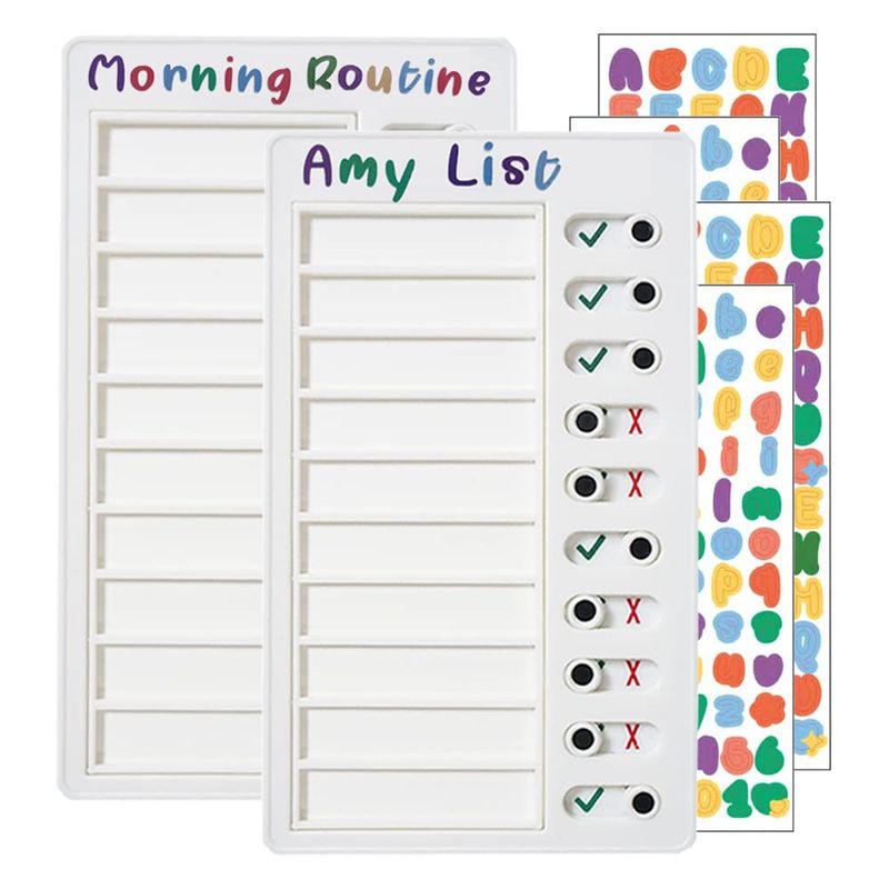 2 pcs Blank to Do List Boards Chore Checklist Boards for Kids with 4 ...