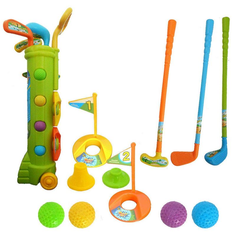 SDMAX Kids Plastic Golf Toy Set With Clubs Flags Holes Holdall - Online ...