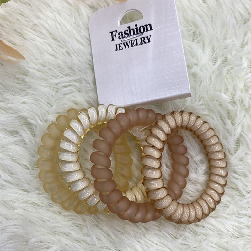 SANJAOYEE Spring Hair Rubber Non-marking Hair Rubber Phone Cord Type ...