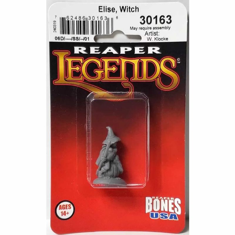 REAPER Elise The Witch Miniature Figure 25mm Heroic Scale Bones USA ...