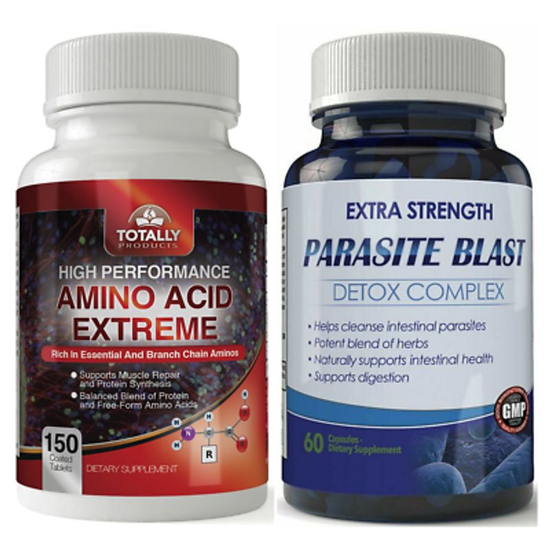 Amino Acid Muscle Growth Capsules Parasite Blast Digestive Support ...