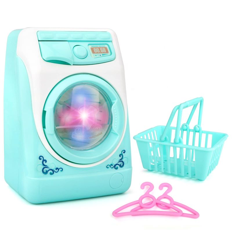 deAO Washing Machine Toy for Kids Dollhouse Furniture Pretend Play ...