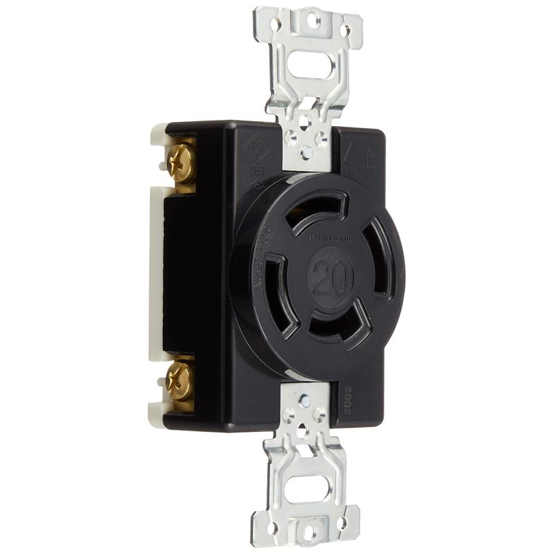 Panasonic WF2420BK Grounding 3P20A Recessed Recessed Outlet Black ...