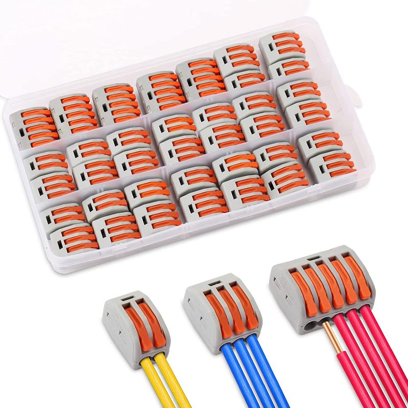 Electrical Connectors, KEEHOM 37Pcs Lever Wire Connectors Terminals ...