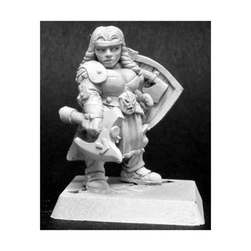 Freja Fangbreaker Dwarf Sergeant Miniature 25mm Heroic Scale Warlord ...