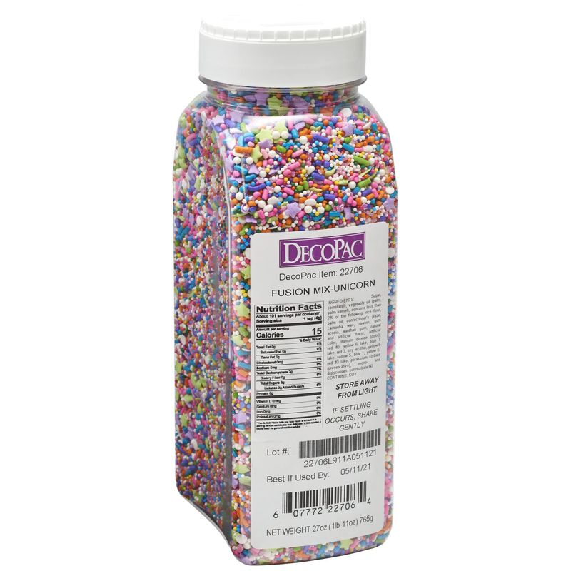 DecoPac Unicorn Fusion Mix Sprinkles, 27oz, Magical Candy Sprinkles in ...