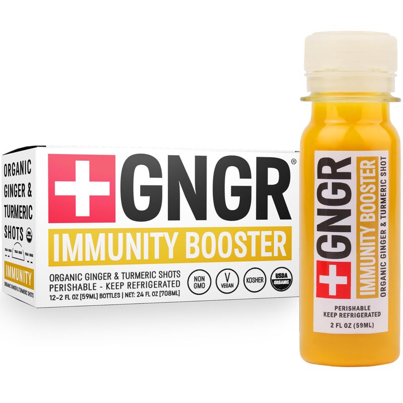 +GNGR Immunity Booster Organic Ginger and Turmeric Shot - Cold Pressed ...