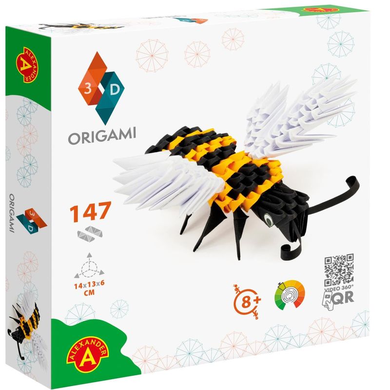 Origami 3D 501823-3D Origami Bee - Beautiful 3D Paper Sculpture with ...