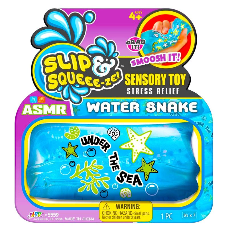JA-RU Magic Glitter Water Snake Fidget Toy 5" (1 Pack for Boy) - Stress ...