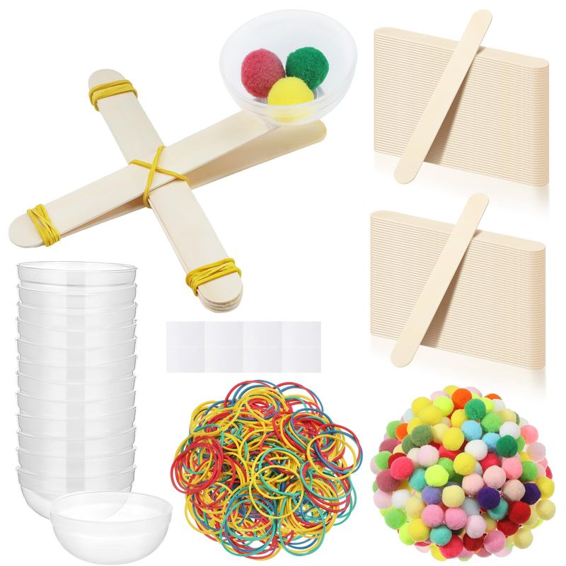 Foilswirl 24 Sets Stem DIY Catapult Craft Kit Craft Stick Catapults Kit ...