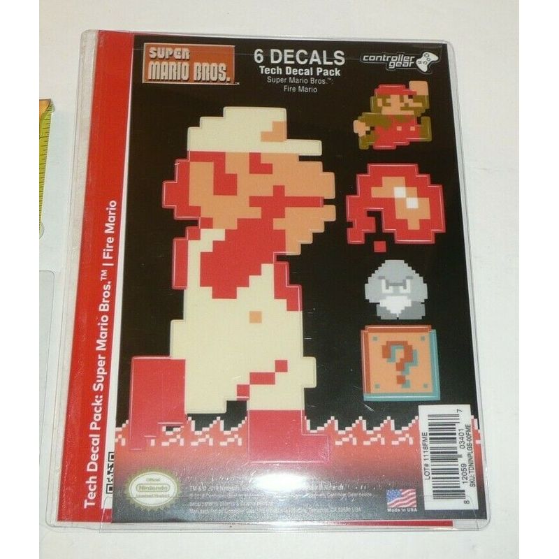 Super Mario Decals for Tech Phone Laptop Fire Mario Nintendo Question ...