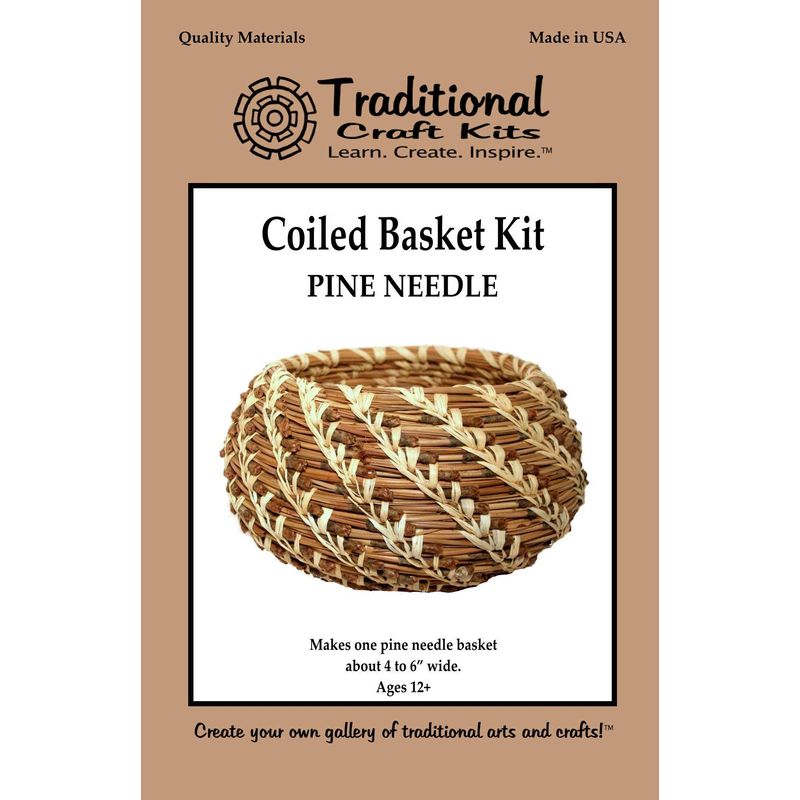 Traditional Craft Kits Coil Basket Kit - Pine Needle - Basket Weaving ...
