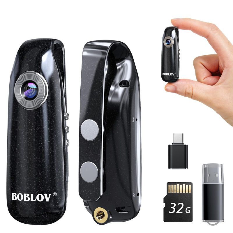 BOBLOV 007 Mini Camera 1080P Full HD Body Cam Body Camera Camcorder for ...