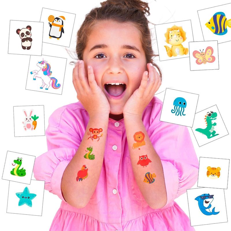 50 Tattoos for Kids! - UK Party Bag Fillers for kids - Pre-Cut Ready to ...