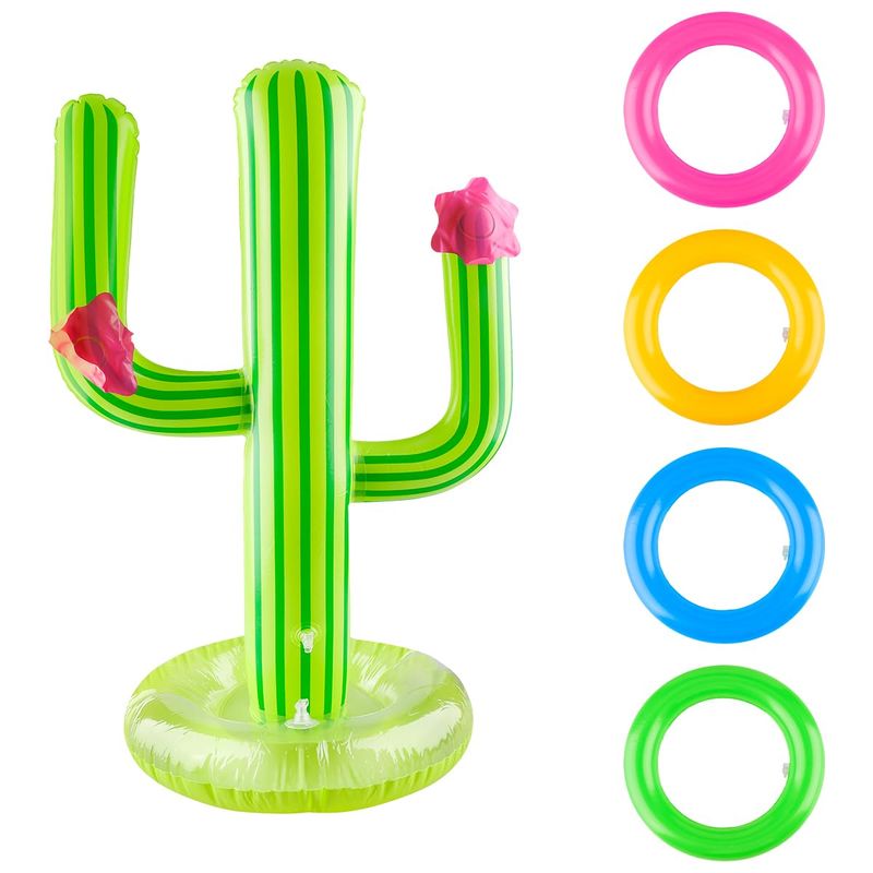 Thyonta Inflatable Cactus 5 Piece Ring Toss Game Summer Party ...