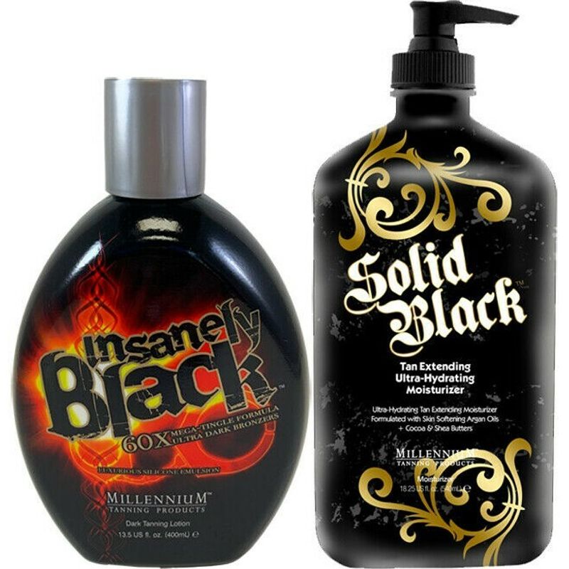 Millennium Tanning INSANELY BLACK Hot Tingle 60X Dark & SOLID BLACK TAN ...