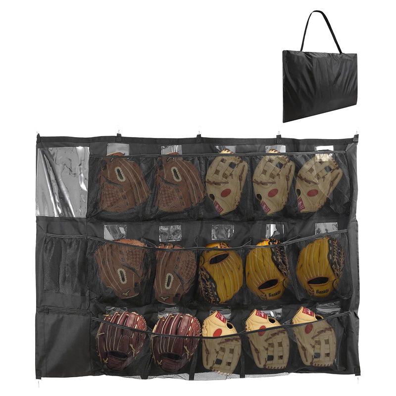 Hanging Helmet Bag for Baseball Softball Team,15 Player Dugout ...