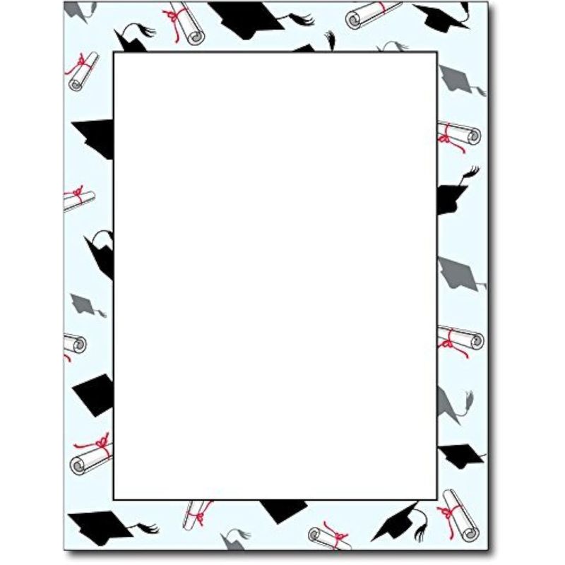 Grad Caps & Diplomas Graduation Stationery Paper - 80 Sheets - Online ...