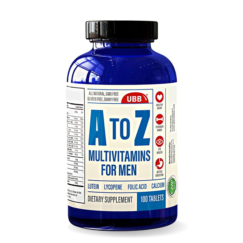 A to Z Multivitamin and Multimineral Supplement for Men - 3 Month ...