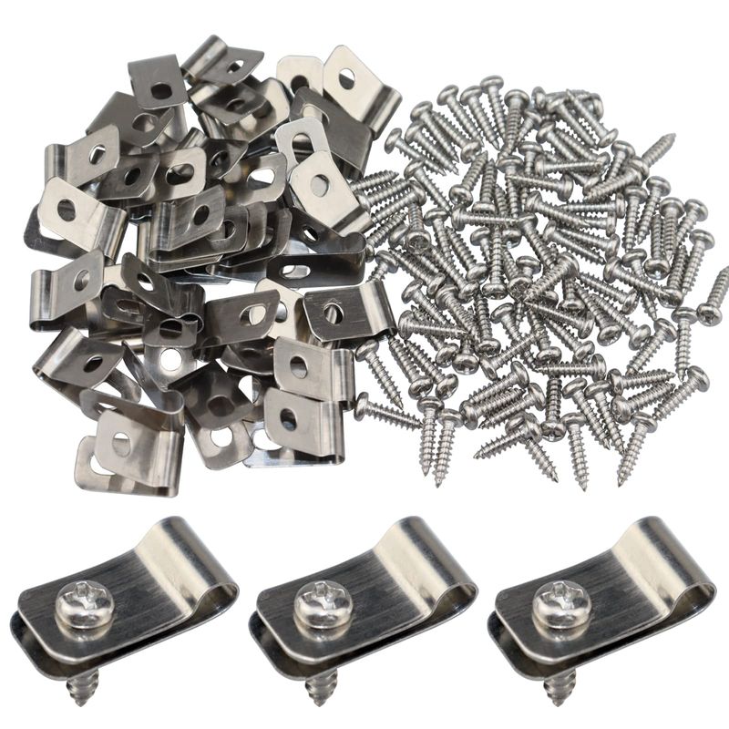 Wire Fence Clips 100 Pcs Fence Wire Clamps Stainless Steel Fencing ...