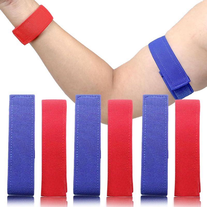Hemostasis Bands, Set of 6 (Red + Blue) Dialysis Belt Tourniquet Nurse ...
