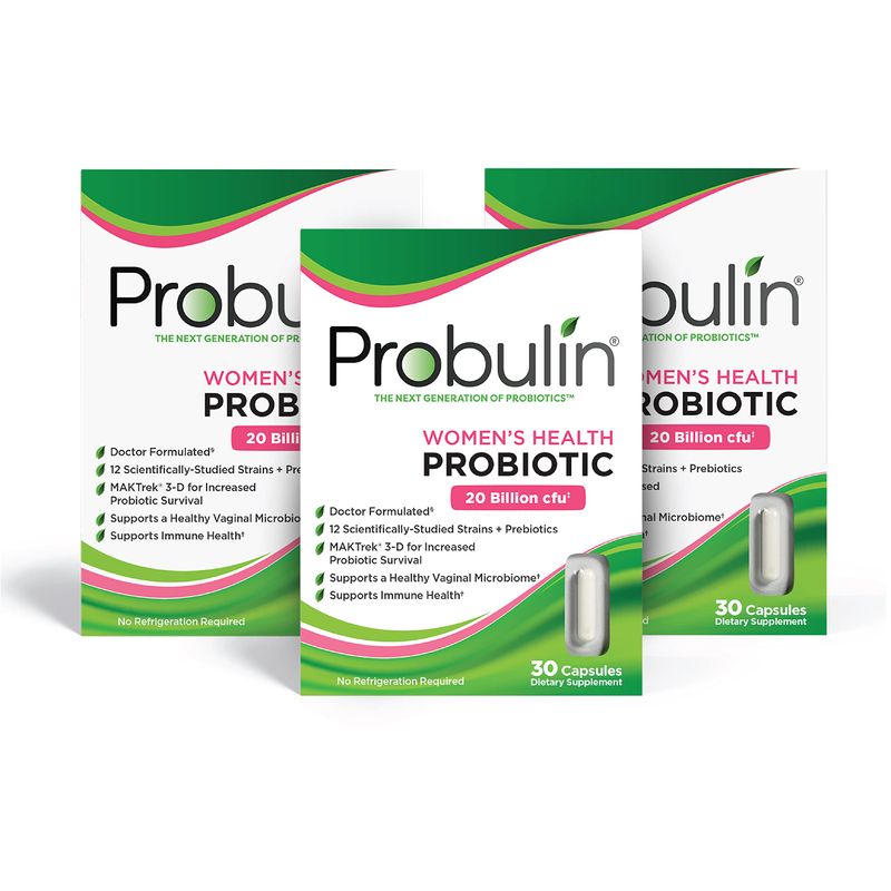 Probulin Women’s Health Probiotic + Prebiotic for Vaginal, Gut & Immune ...
