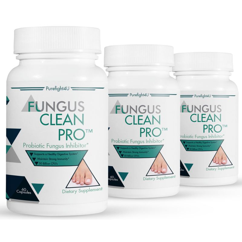 Fungus Clean Pro Probiotic Nail Fungus Inhibitor Supplement - 3 Bottles ...