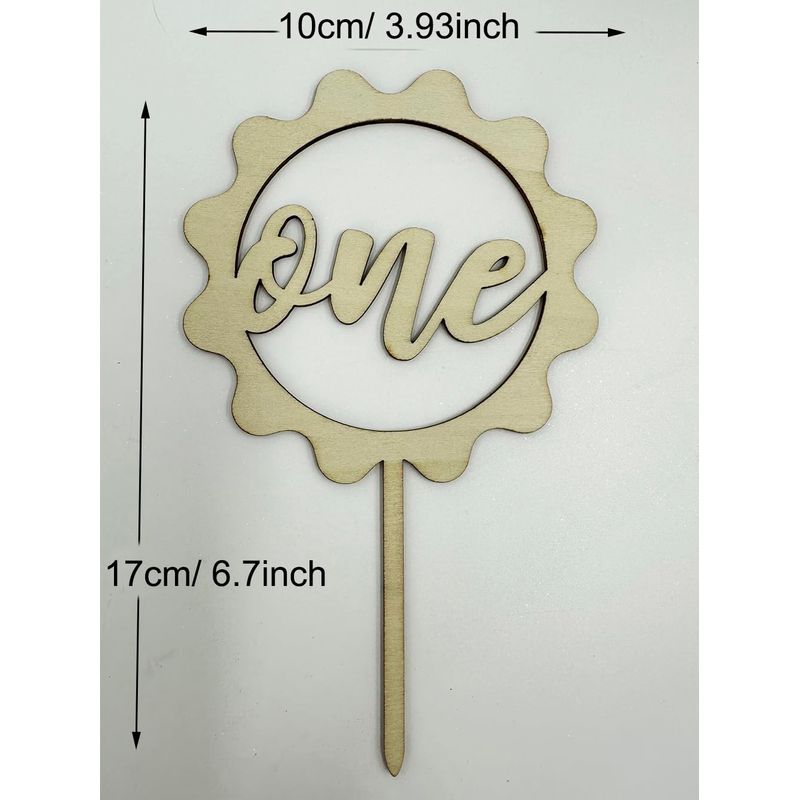 One Year Old Baby Birthday Cake Toppers, Wooden Cake Toppers Cupcake ...