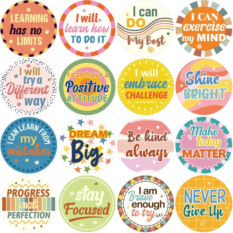 600PCS Growth Mindset Stickers Positive Sayings Inspiring Encouraging ...