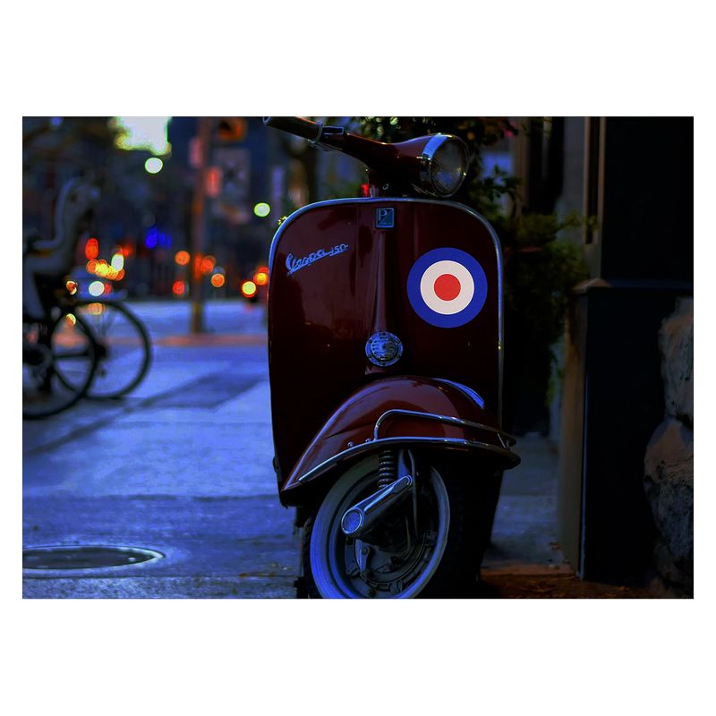 Whamhead Reflective 9cm Mod Target Roundel Scooter Moped Sticker ...