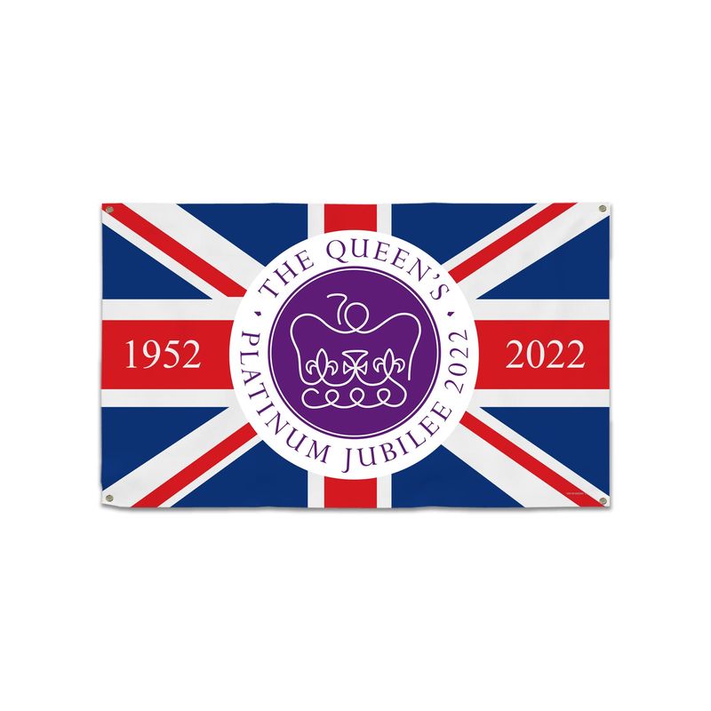Platinum Jubilee | Union Jack Flag Banner | 5x3ft | Indoor & Outdoor ...