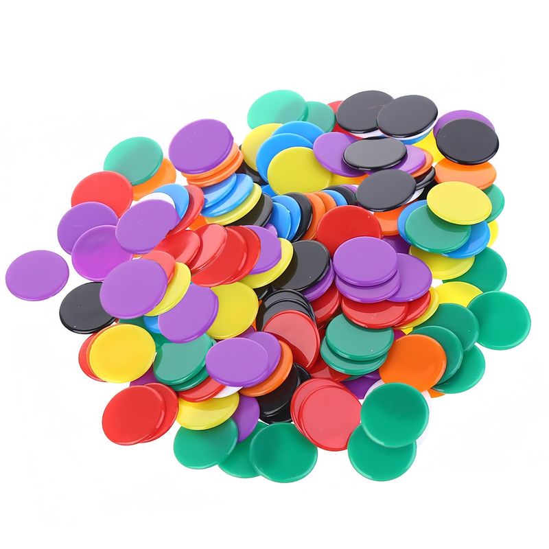 hioseyre 300 Pieces Colored Counting Bingo Chips Plastic Counters for ...
